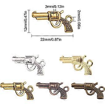 80Pcs 20Styles TibetanStyle Pistol Gun Archery Grenade Weapon Charms ...