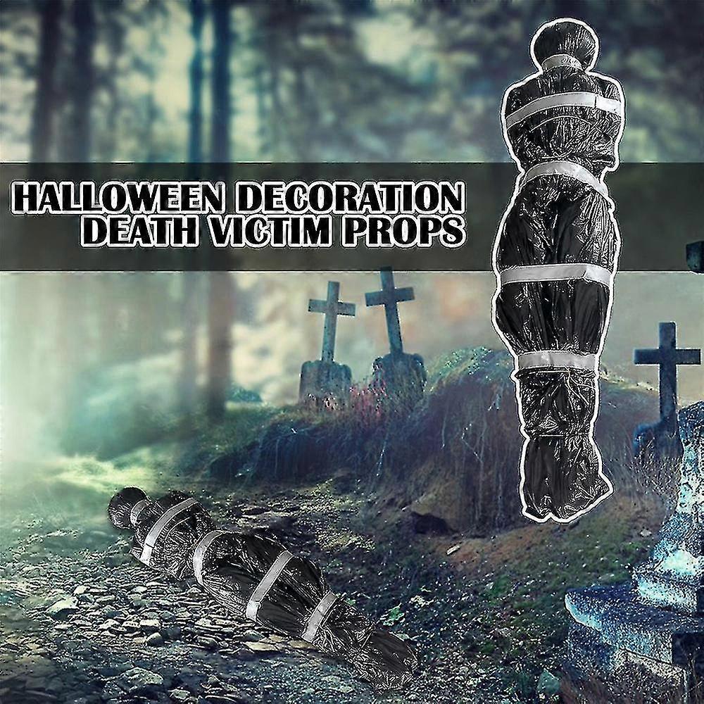 Halloween Dead Victim Prop Scary Fake Corpse In Bag Creepy Haunted ...