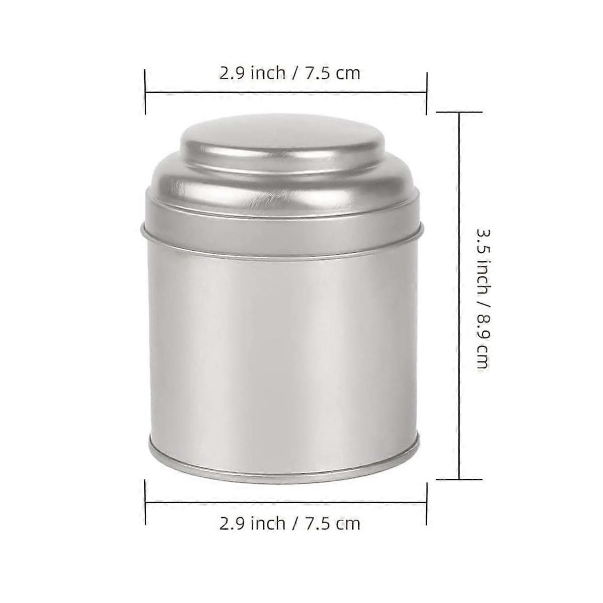 6Pcs Tea Tins Canister with Airtight Double Lids,Mini Tin Can Box and ...