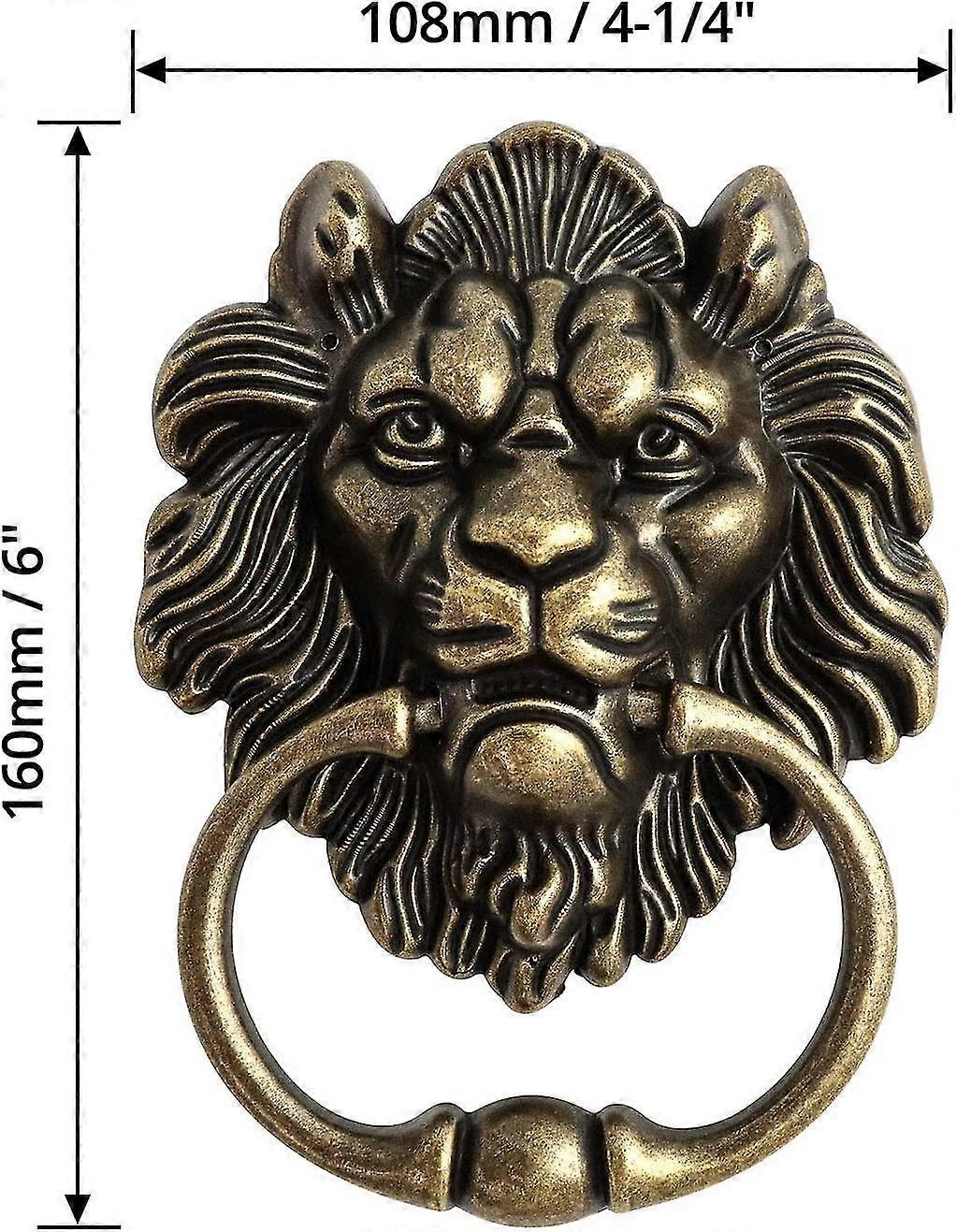 Antique Bronze Lion Door Handle Classical Lion Head Knocker | Fruugo UK