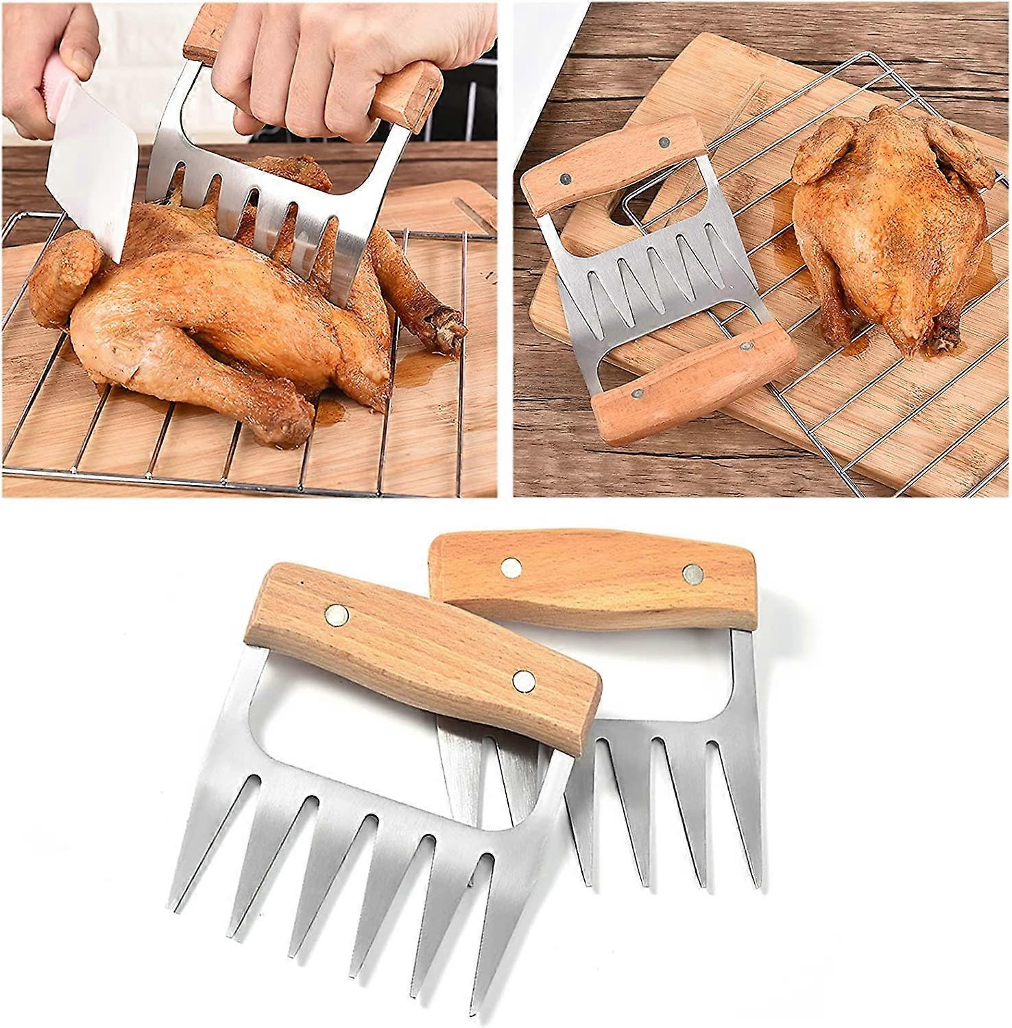 Stainless Steel BBQ Claw Shredding Meat Bear Claws Stainless Steel Meat ...