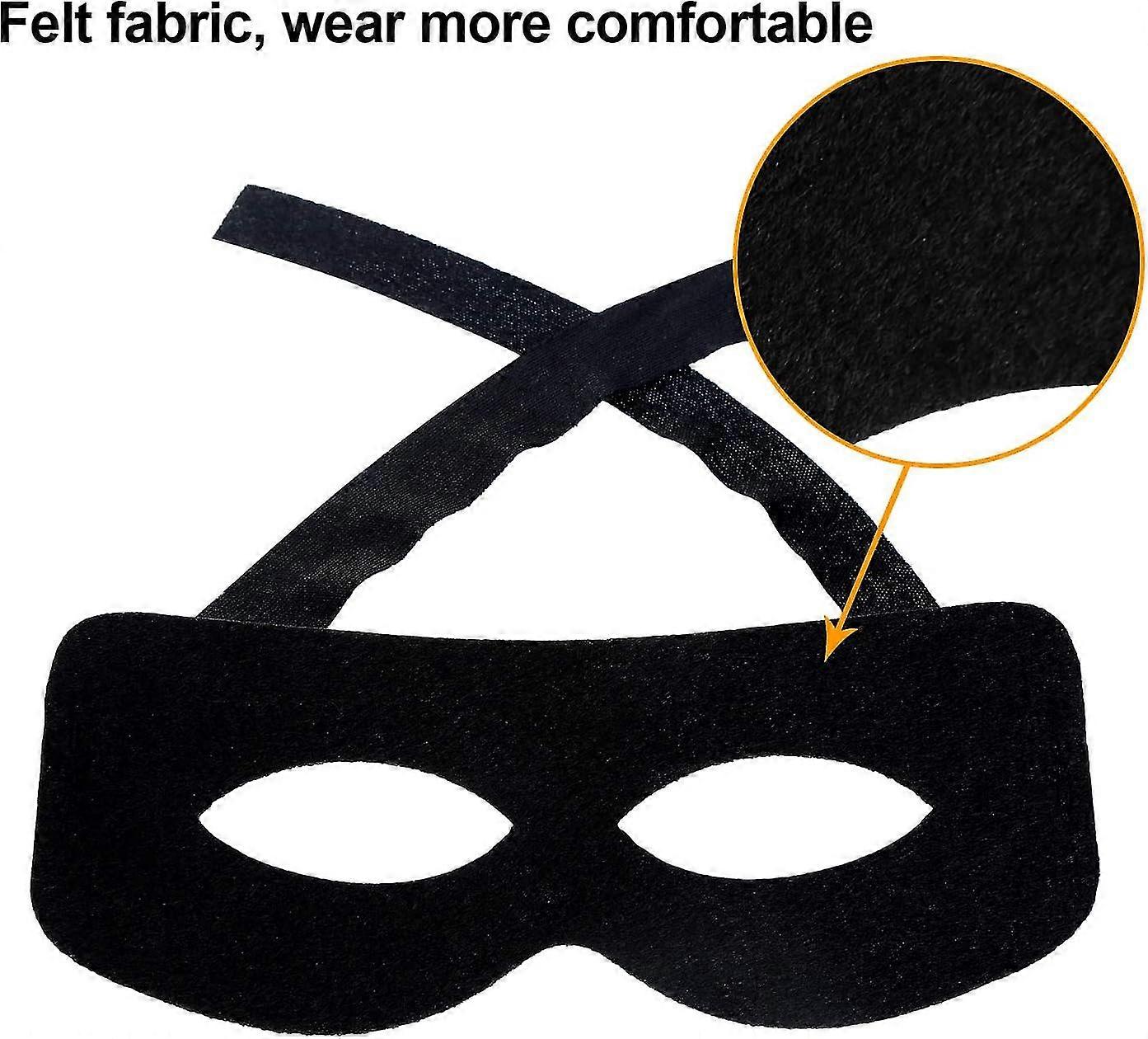 4 Pack Cosplay Bandit Mask Half Mask With Ties For Halloween Themed ...
