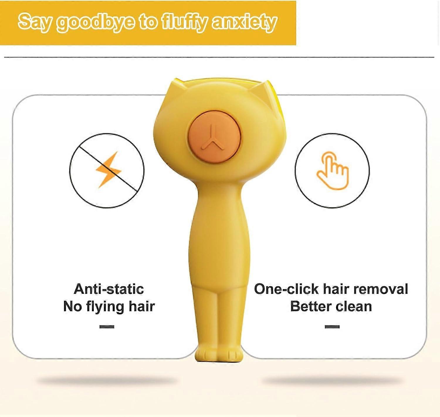 Pet Comb Vortex Type Hair Cleaner Brush Removal Slicker for Cats Dogs ...