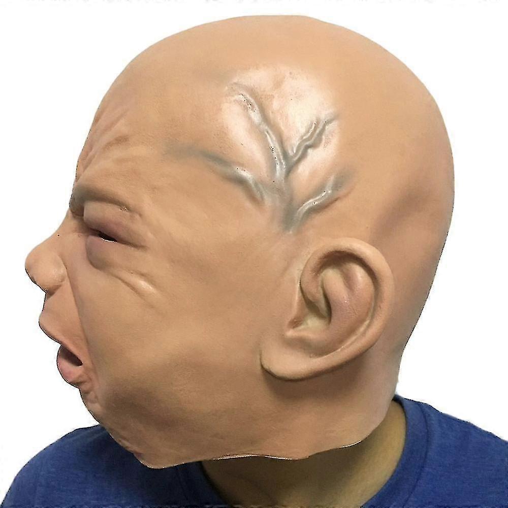 Horror Old Man, Crying Baby Latex Mask Party Jie'ri Role Playing ...