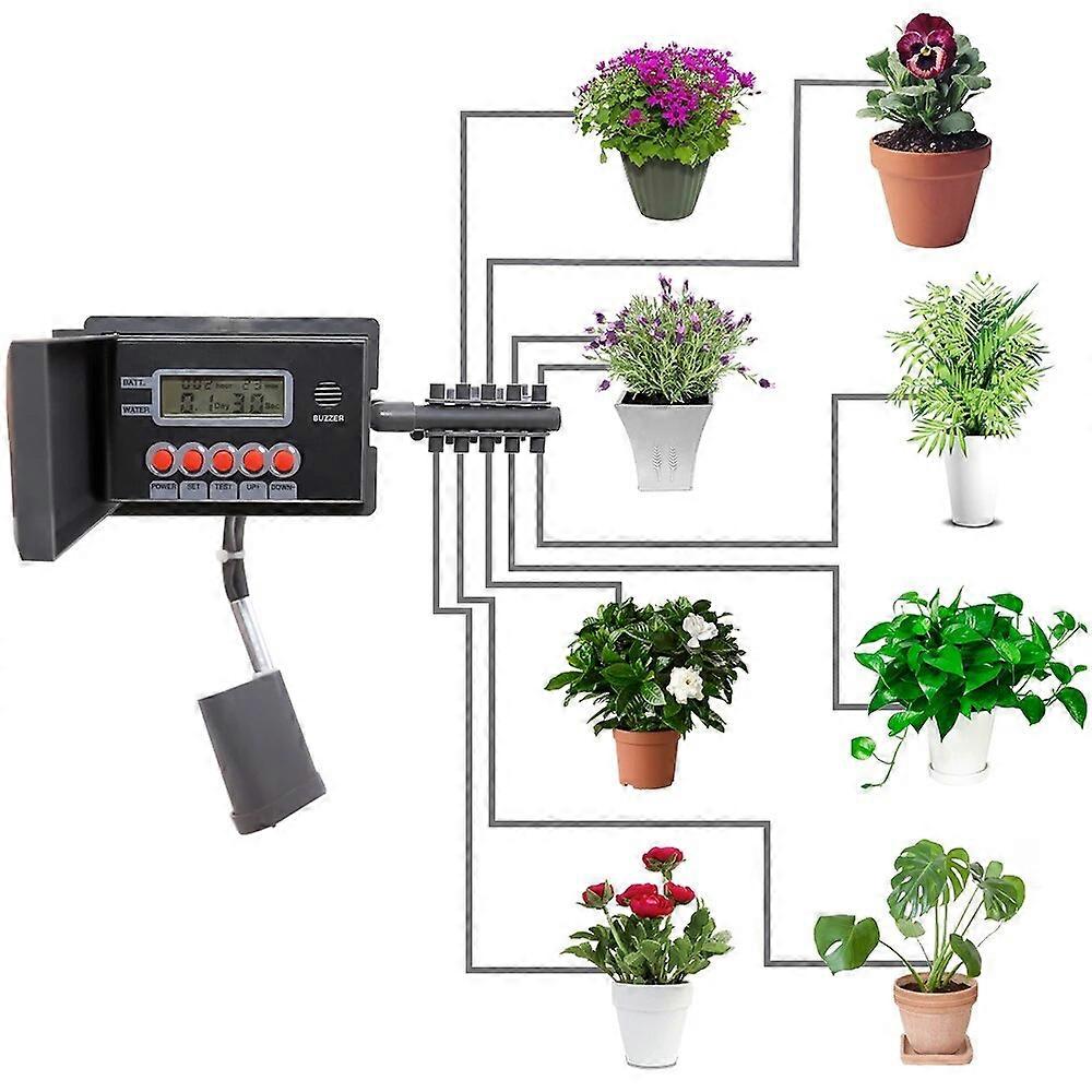 Water Timers Garden Automatic Pump Drip Irrigation Watering Kits System ...