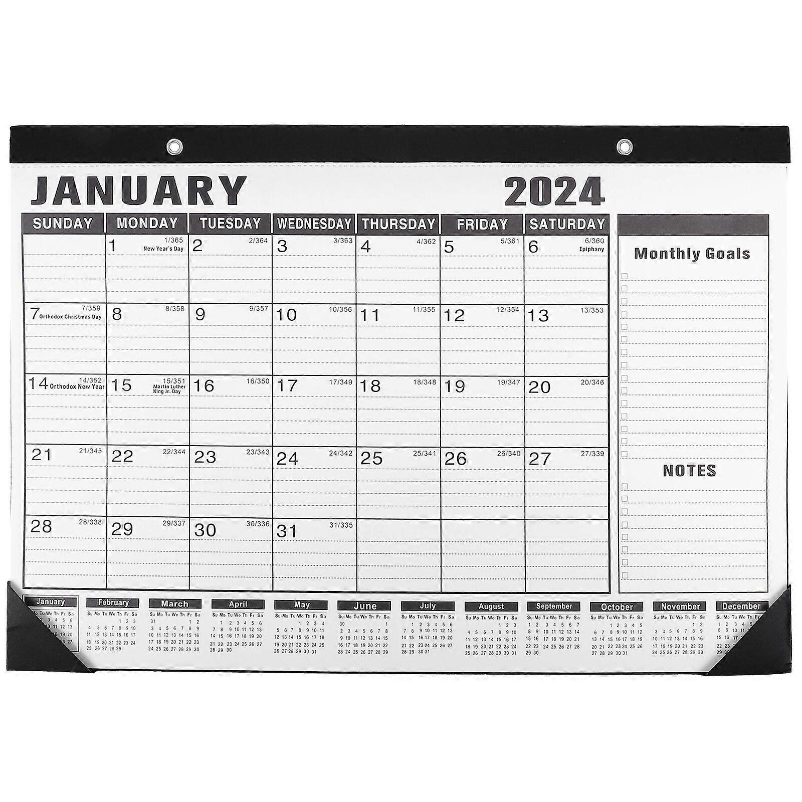Monthly Calendar Holiday Count Down Calendar English Daily Calendar ...