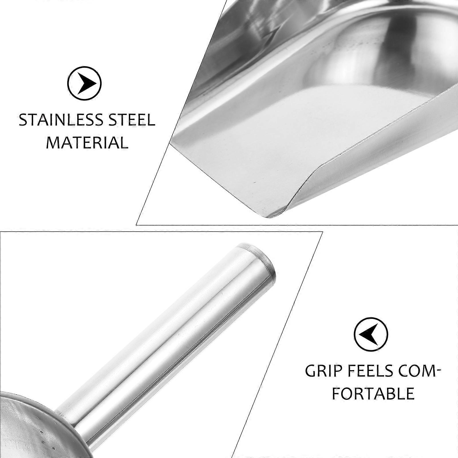 Stainless Steel Ice Scoop Multipurpose Food Scoop Flour Shovel Grain ...