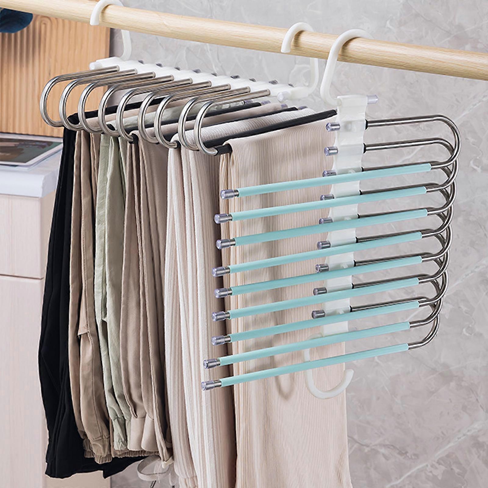 2 Pcs Household Trouser Hanger Clothes Hanger Wardrobe Storage Rack ...