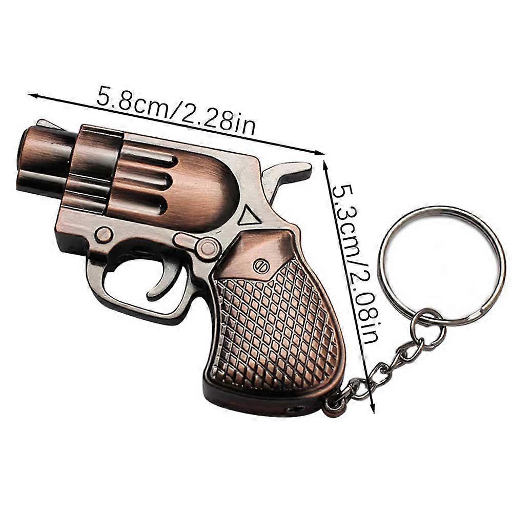 Red Flame Windproof Jet Lighter - Mini Gun Design Refillable Butane ...