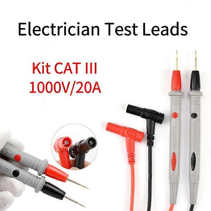 Universal Multimeter Test Leads Cable AC DC 1000V 20A CAT III Measuring ...