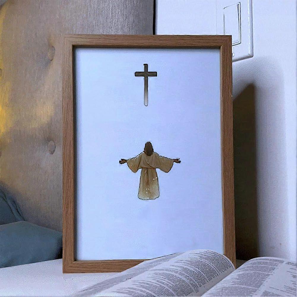 4D LED Jesus Painting with LED Frame, Luminworks Jesus Christian Wall ...