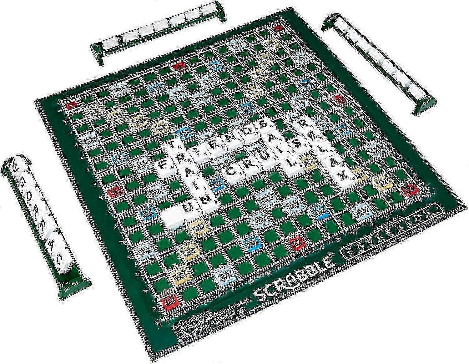 Large Scrabble Game With Rotating Wooden Board for Scrabble Game ...