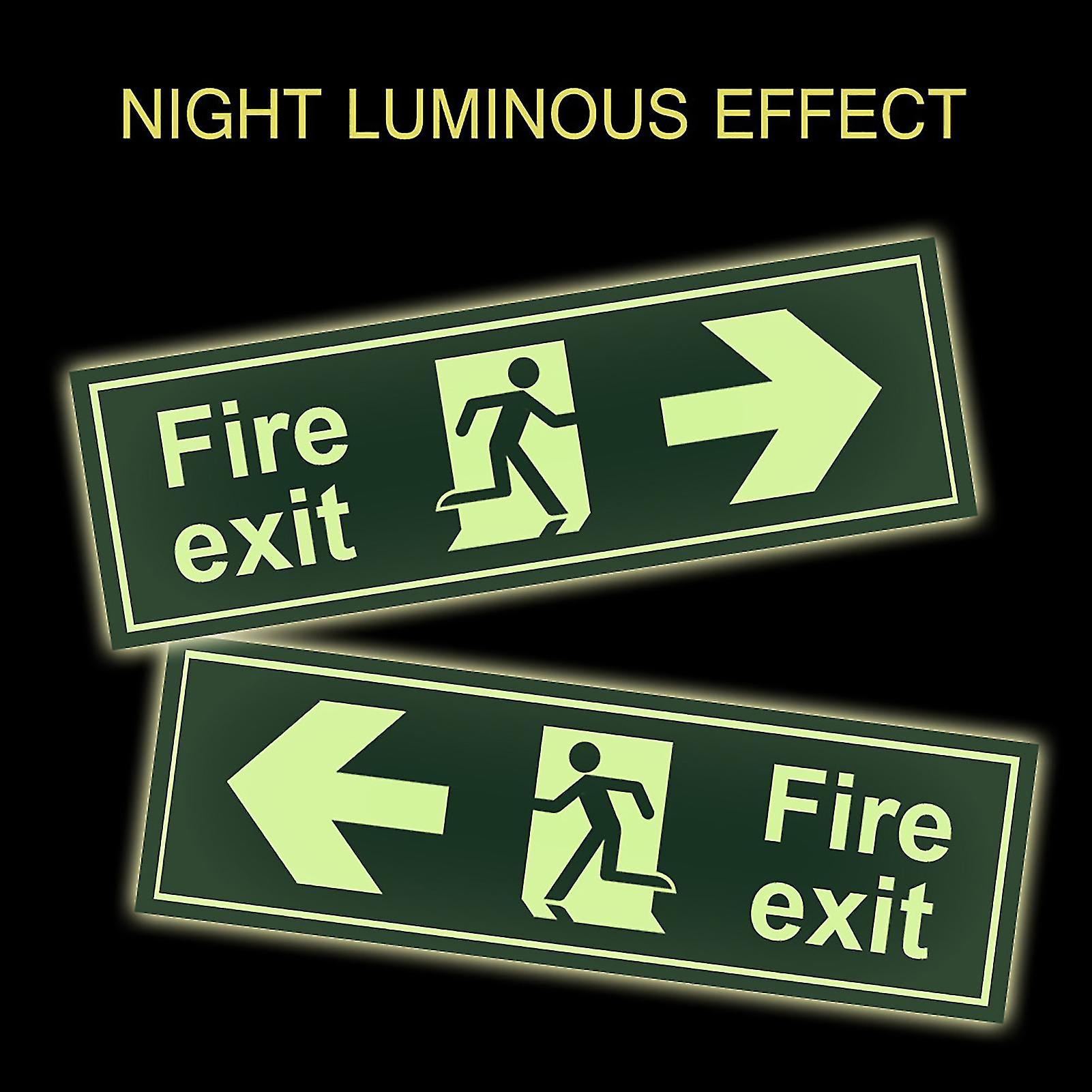 Exit Sign Sticker Self Adhisive Luminous Pvc High Visibility Secure ...