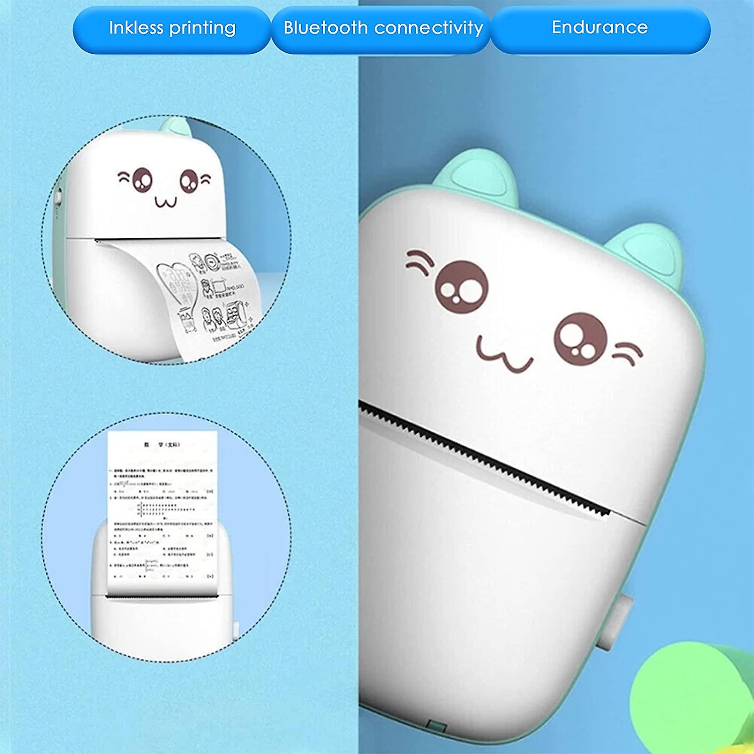 Portable Photo Printer, Wireless Bt Mini Instant Photo Printer, With 10 ...