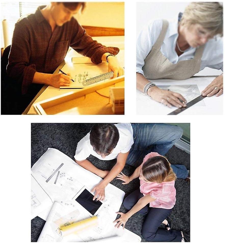 3-pack Stainless Steel Rulers30cm(12")+20cm(8")+15cm(6") Metal Ruler ...