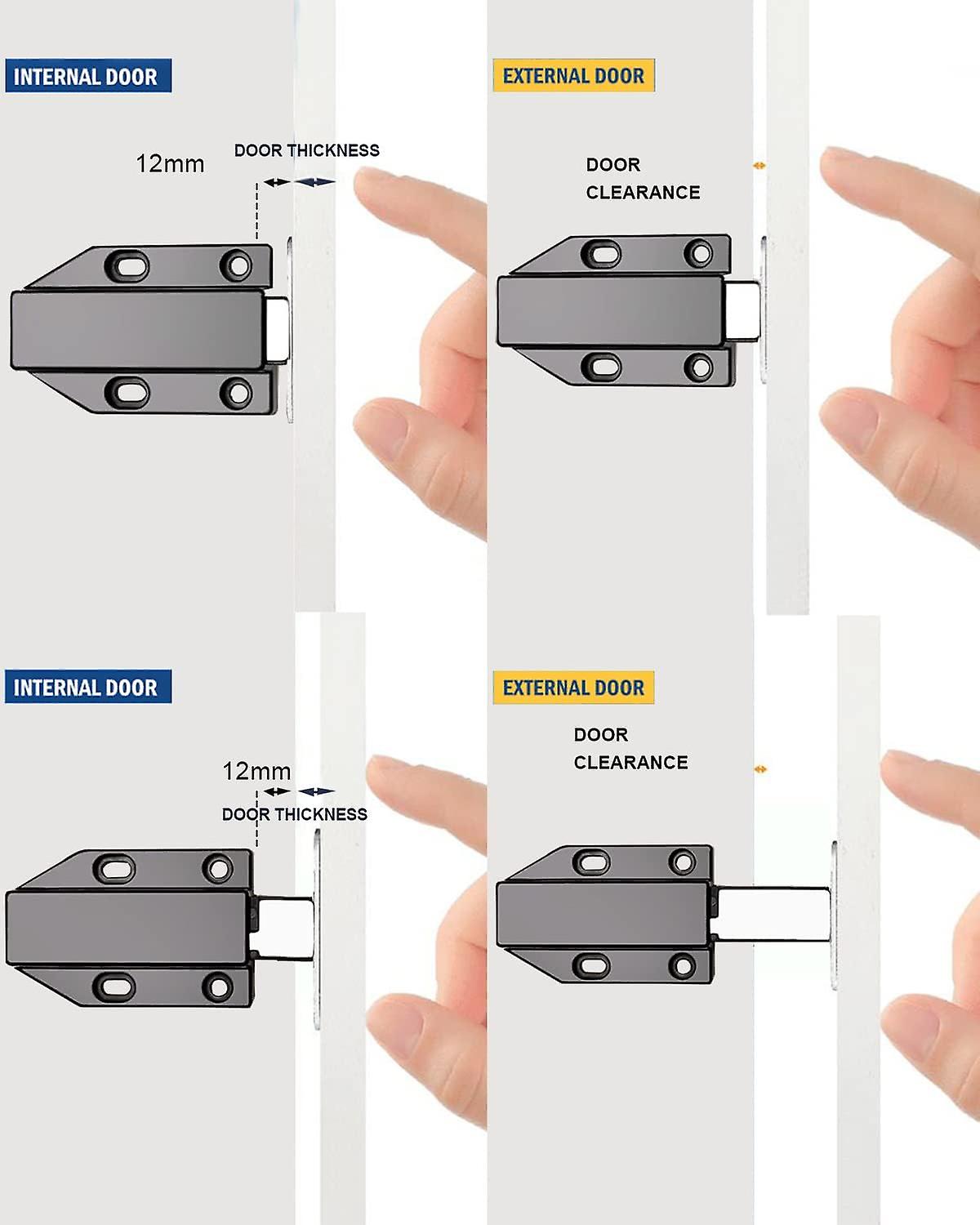 Push to Open Closure Magnet Magnetic Latch Push Door Lock 4 Pieces Push ...