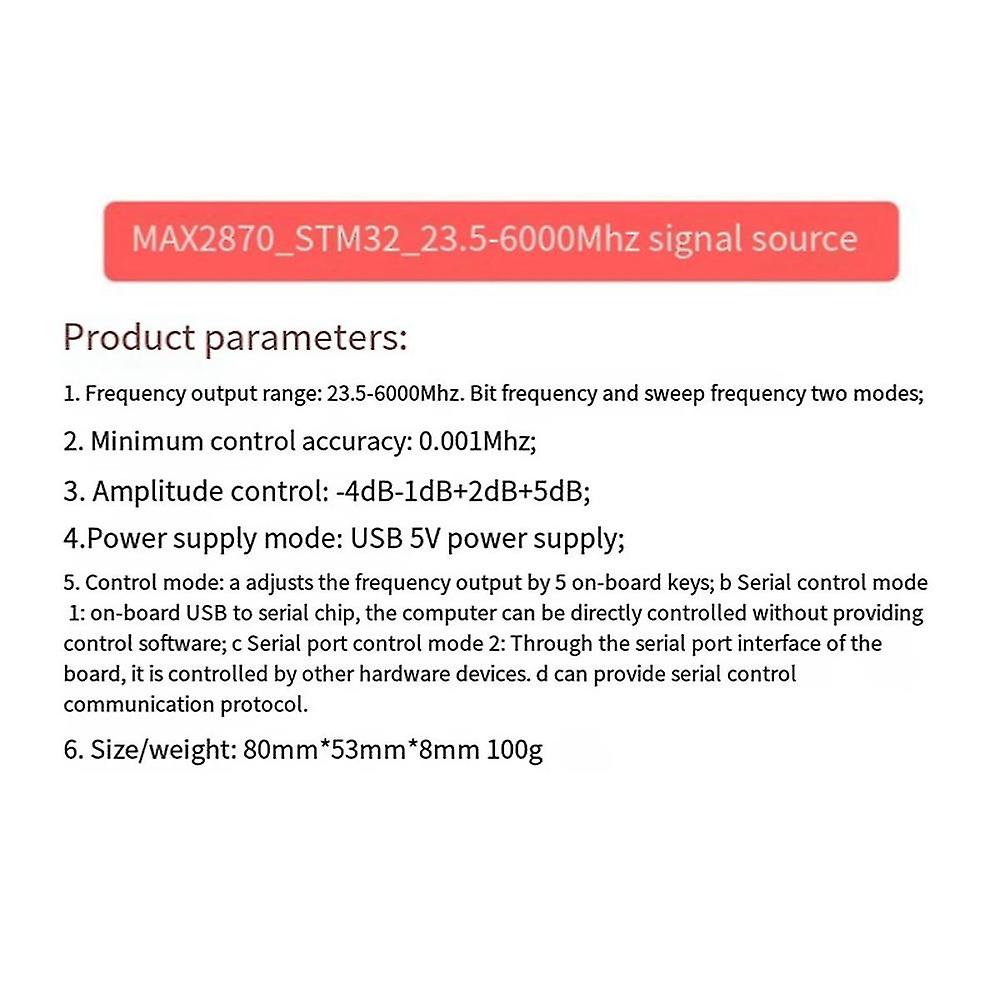Ht008 Signal Source Max2870 Stm32 23.5-6000mhz Signal Generator Signal Source Supports Point ...