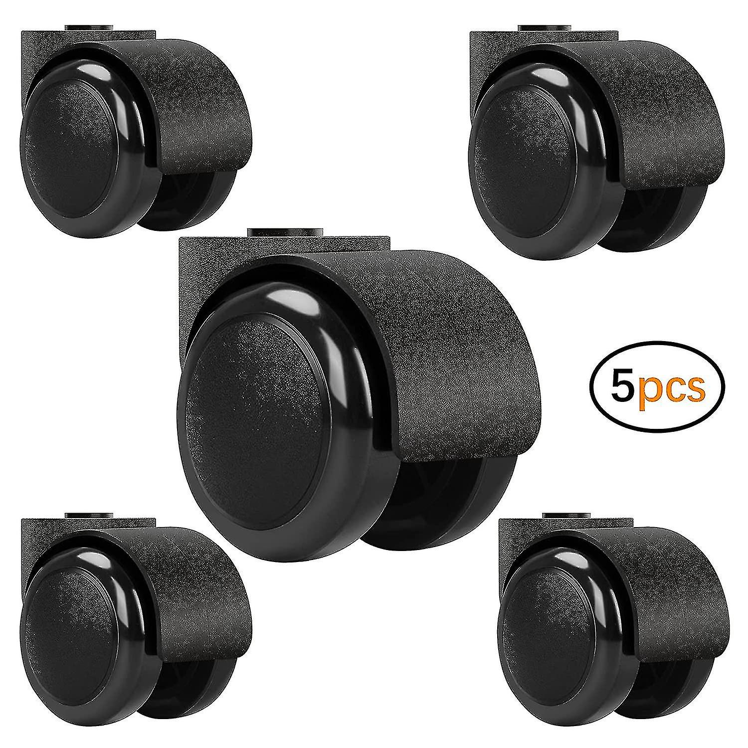 2 Inch Black Silent Stemless Caster - Replacement Chair Wheels For ...