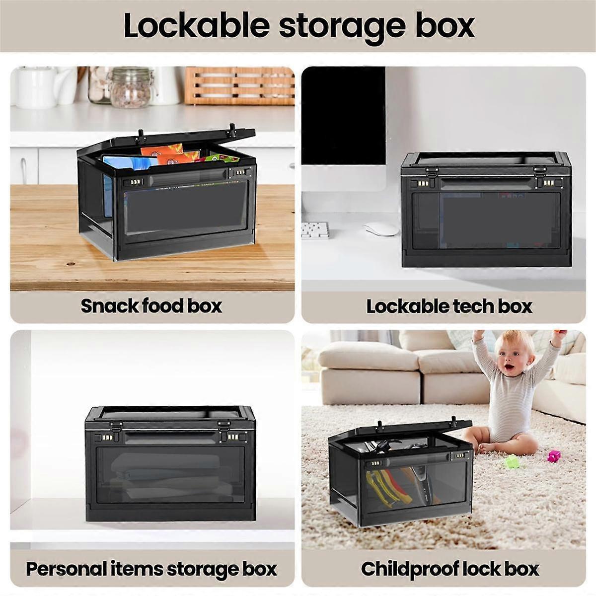Large Lock Boxes for Personal Items, Medicine Lock Box with Code15 ...