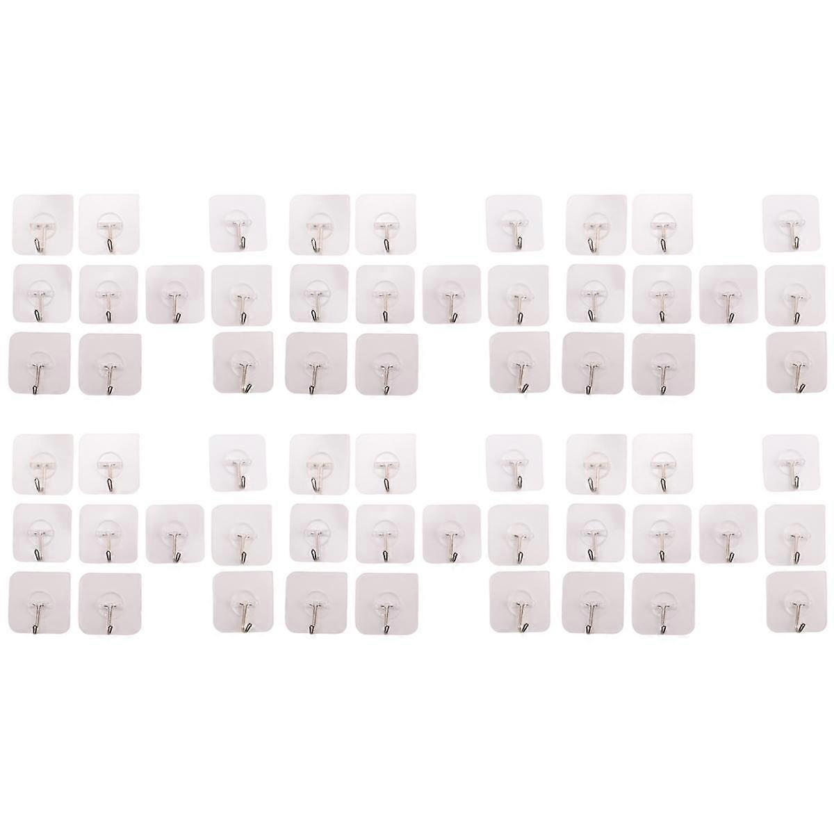 Adhesive Hooks Heavy Duty Self Adhesive Hooks, Transparent Reusable ...