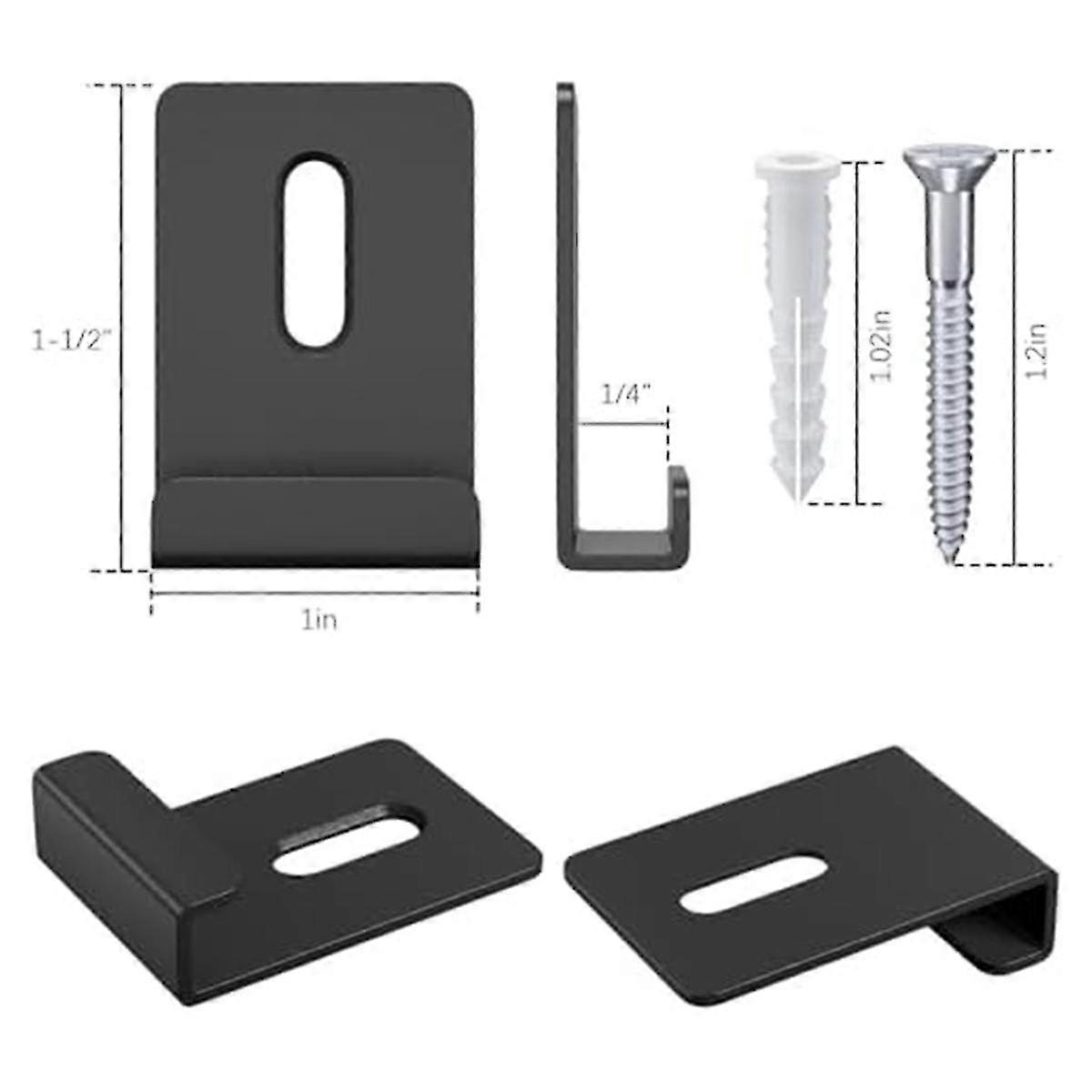 10pcs Metal Mirror Clips Wide Channel Mirror Hanger Clip Kit Large ...