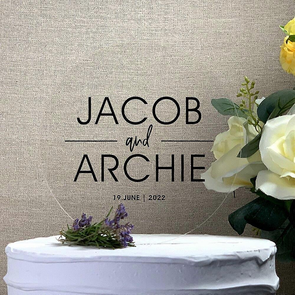 Custom Acrylic Wedding Cake Topper with Names Personalized Mr and Mrs ...