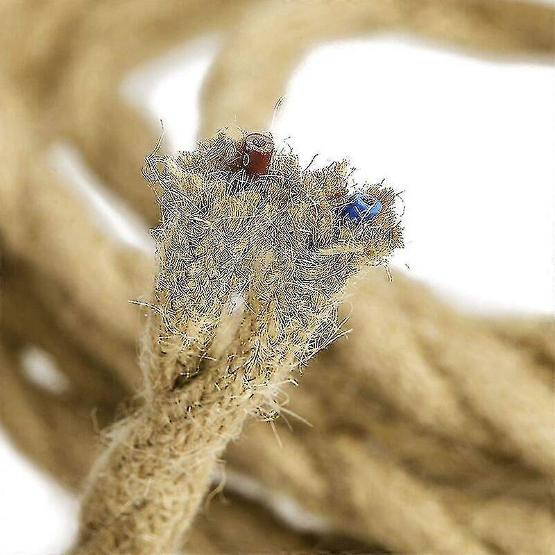 2024 10m Electrical Wire Rope, 2 Cores Linen Vintage Rope Lighting Wire ...
