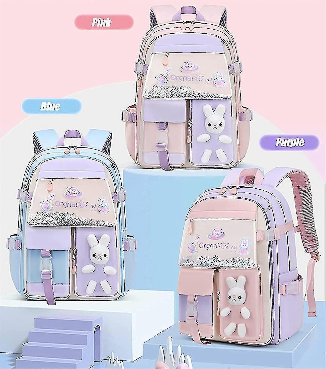 Bunny Backpack, Kawaii Bunny Backpack Compatible Girls, Large Capacity ...