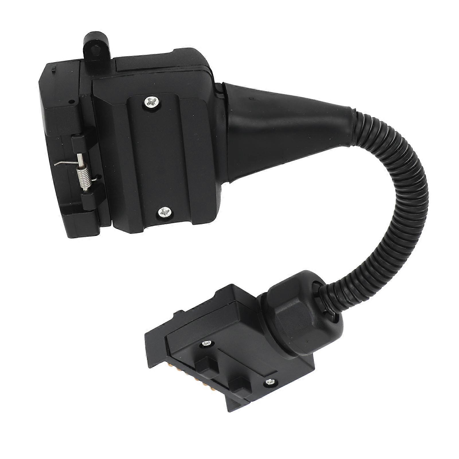 Trailer Adapter 7 Pin Flat Male Plug to 12 Pin Flat Female Socket ...