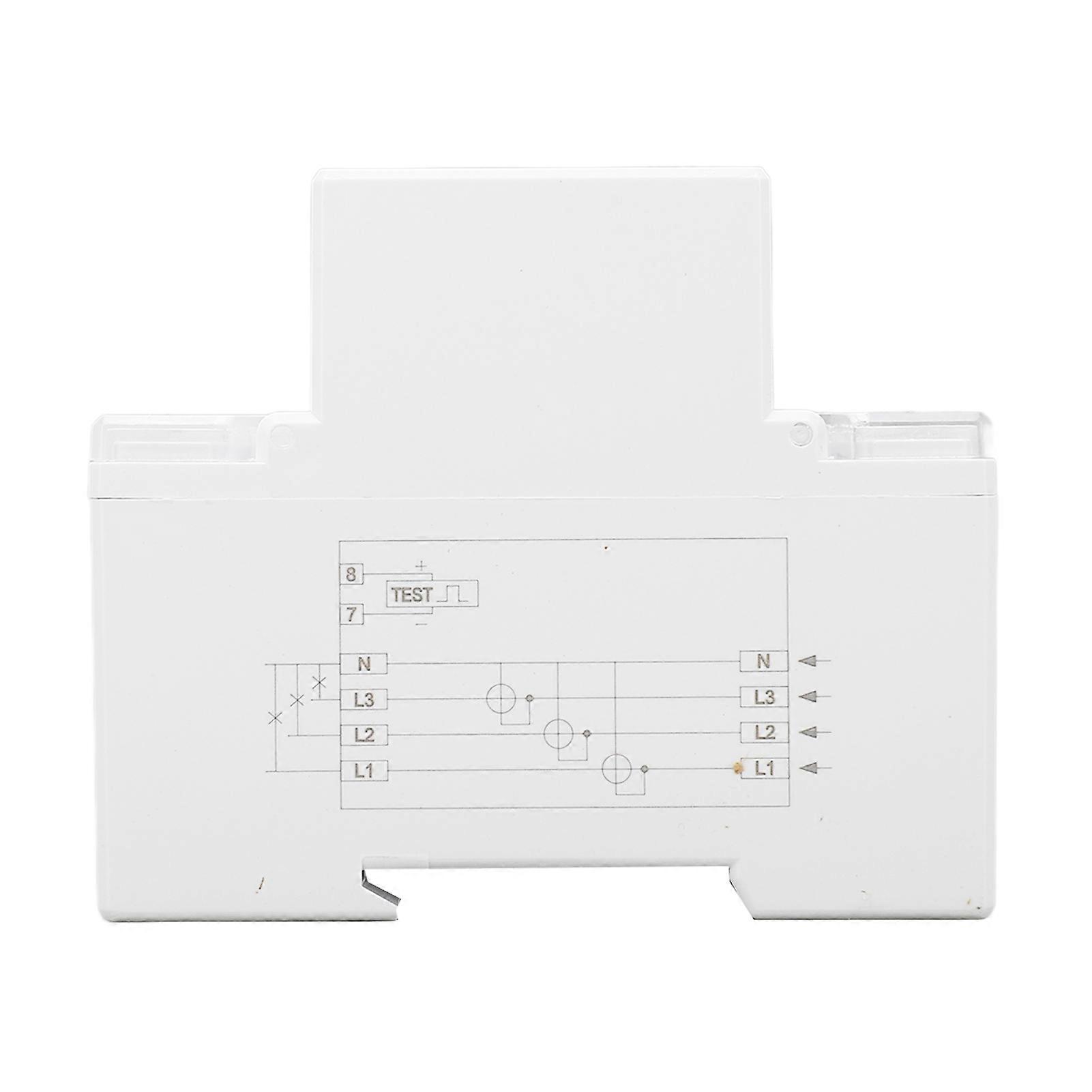 3 Phase Energy Meter DIN Rail Mount Electricity Usage Monitor LCD ...
