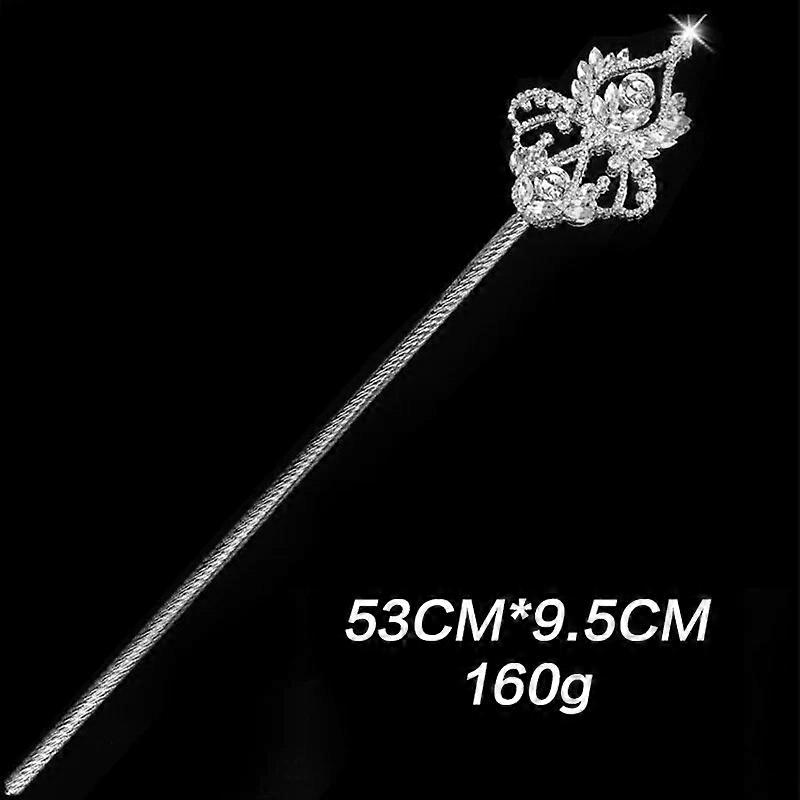 New Beauty Props Leaves Diamond Scepter Scepter Queen Hollowed Out ...