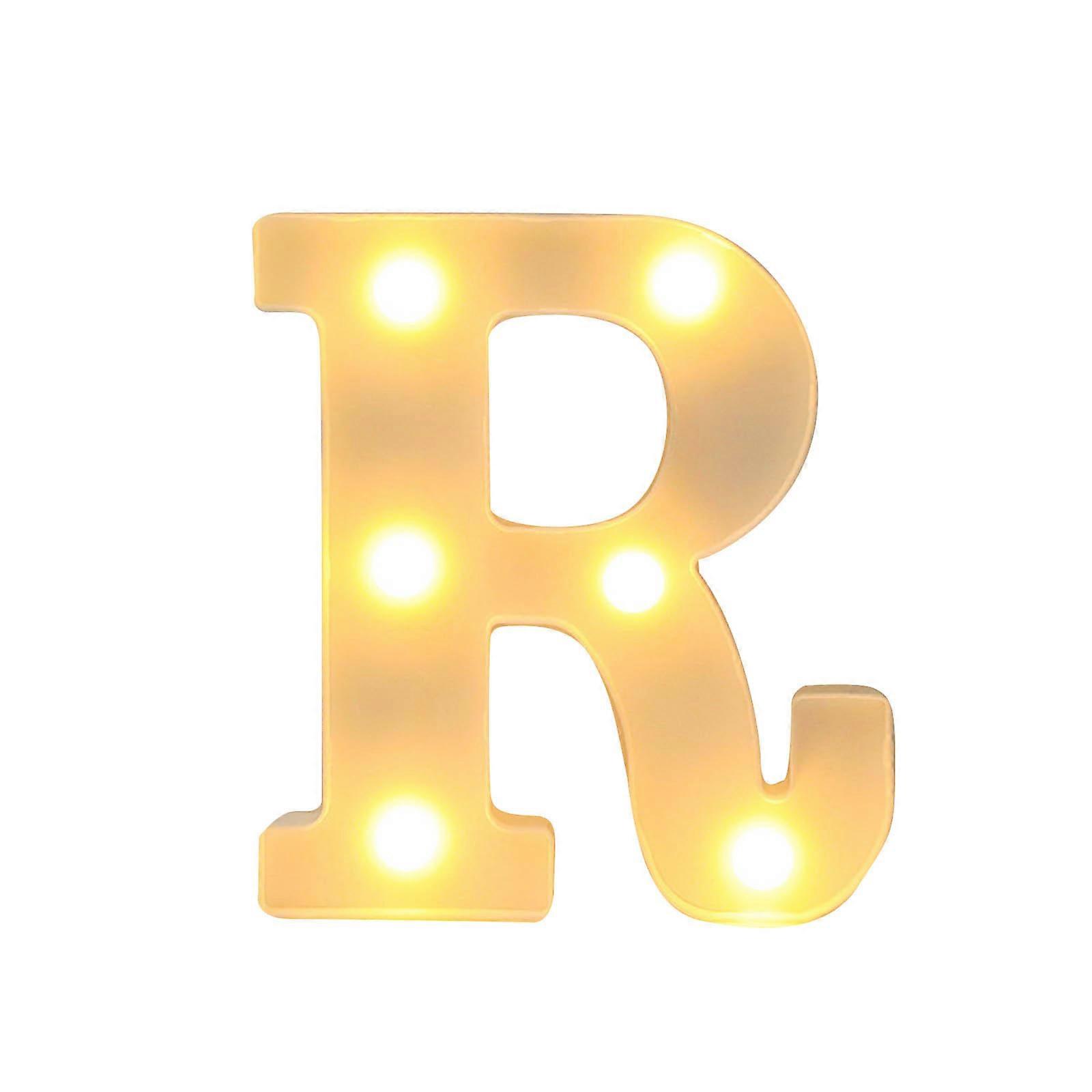Alphabet LED Letter Lights Light Up White Plastic Letters Standing ...