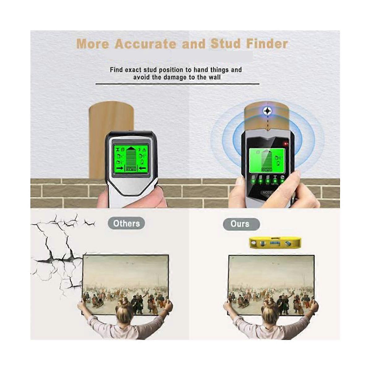 5 in 1 Wall Stud Finder Stud Finder Wall Scanner for Wall Wood AC Wire ...