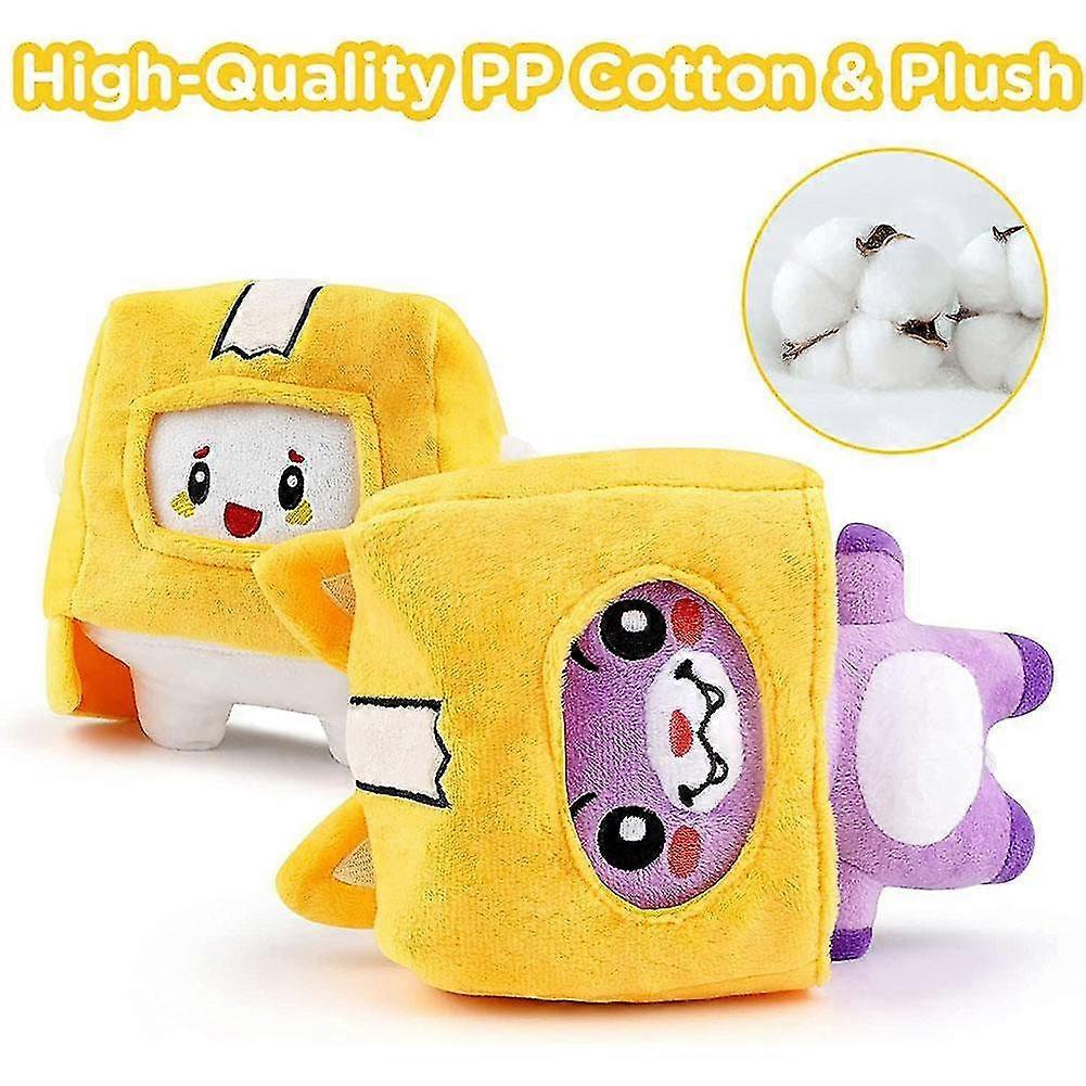 Lankybox Plush Doll Boxy Foxy Rocky Plushie Removable Cartoon Robot ...