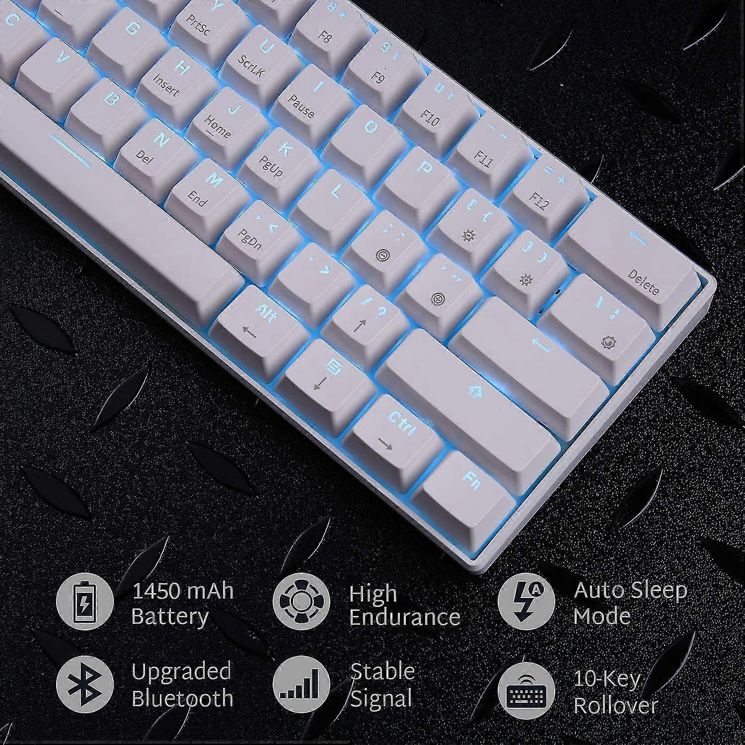 Rk Royal Kludge Rk61 Wireless 60% Mechanical Keyboard, 61 Keys ...
