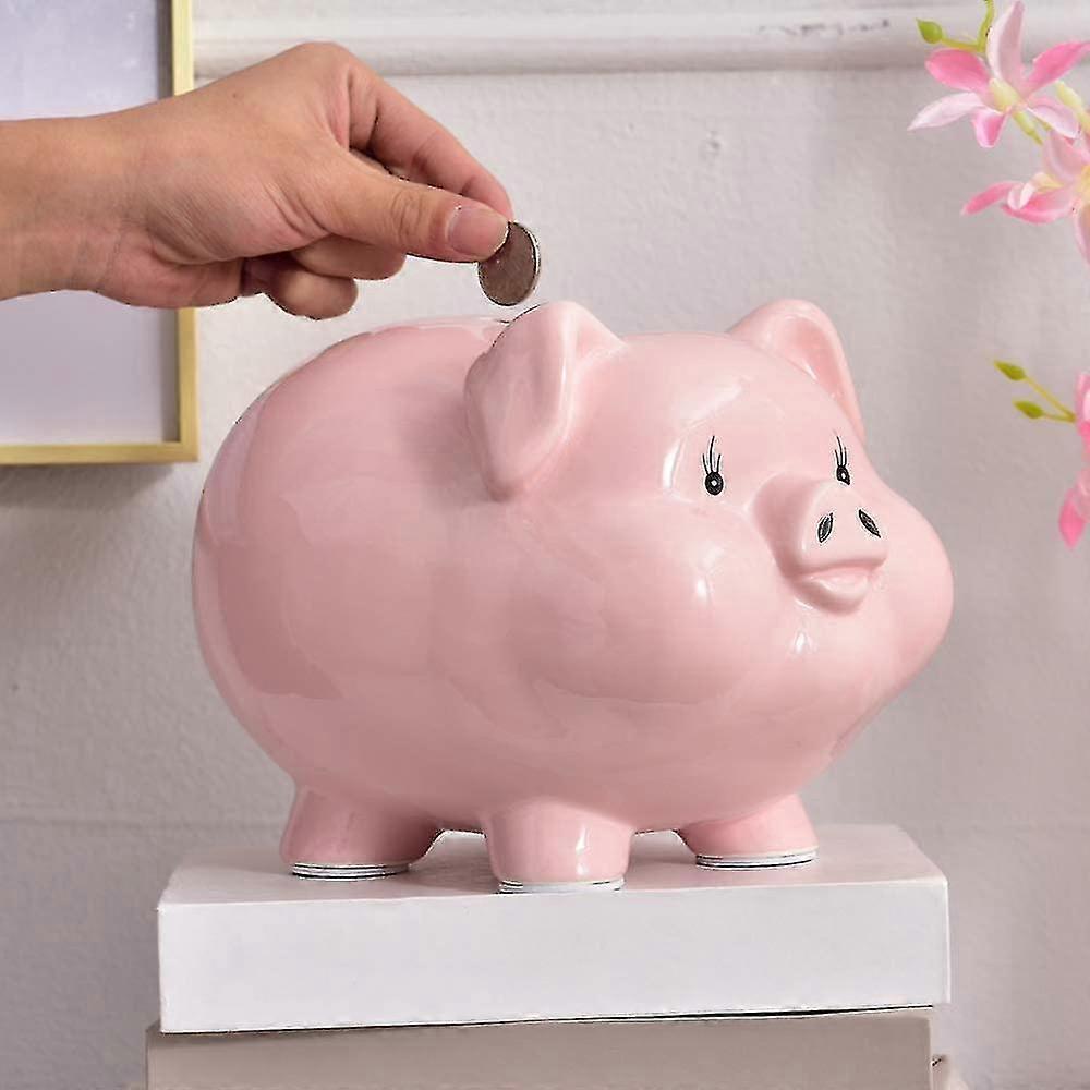 Ceramics Pink Pig Girls Piggy Bank For Adults,alcancias De Dinero Para ...