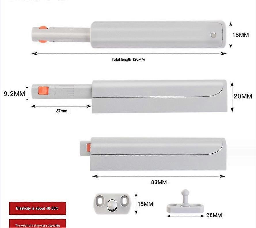 Push to Open Door Opener, Pack of 4 Pressure Door Openers for Cupboard ...