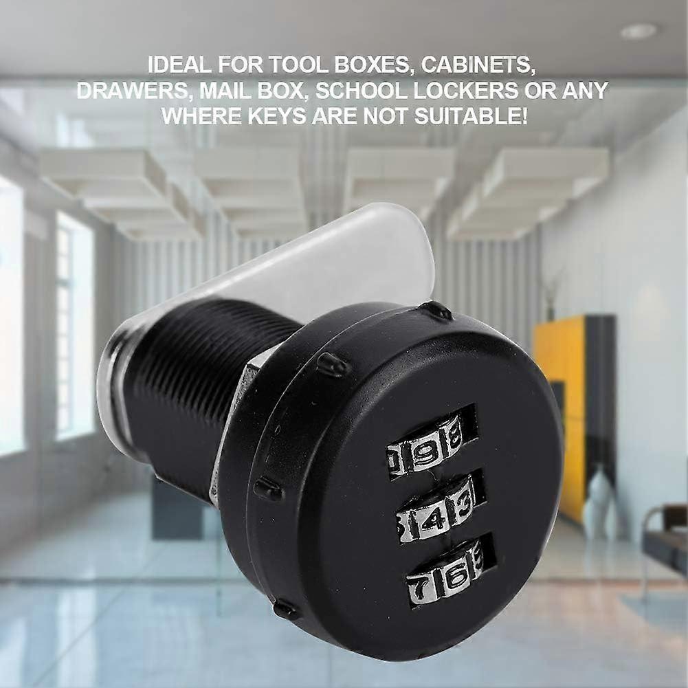 Button Lock, 3 Digit Lock Mechanical Code Lock Digital Push Button Door ...