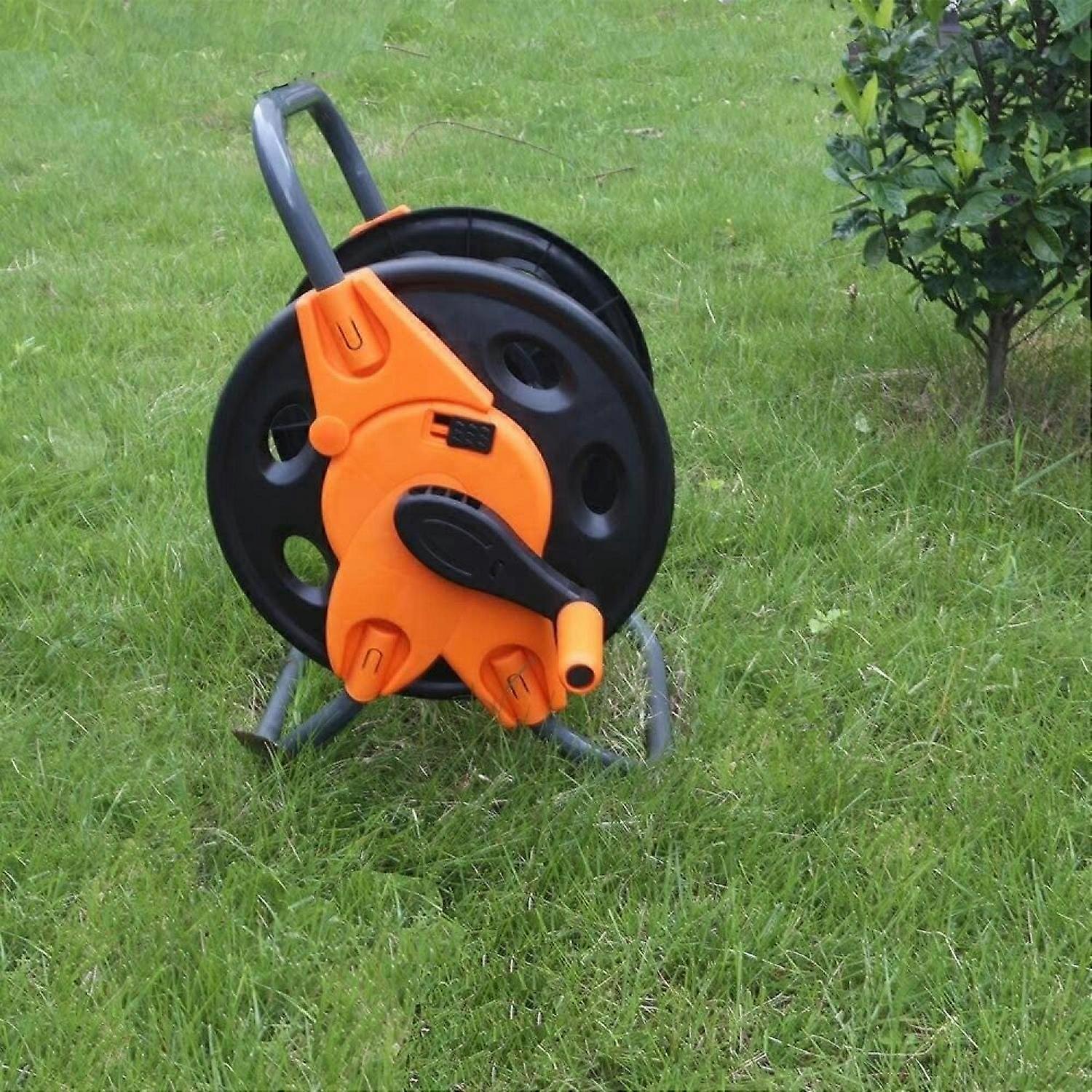 45M Portable Hose Reel Free Standing Garden Water Pipe Rust Proof ...