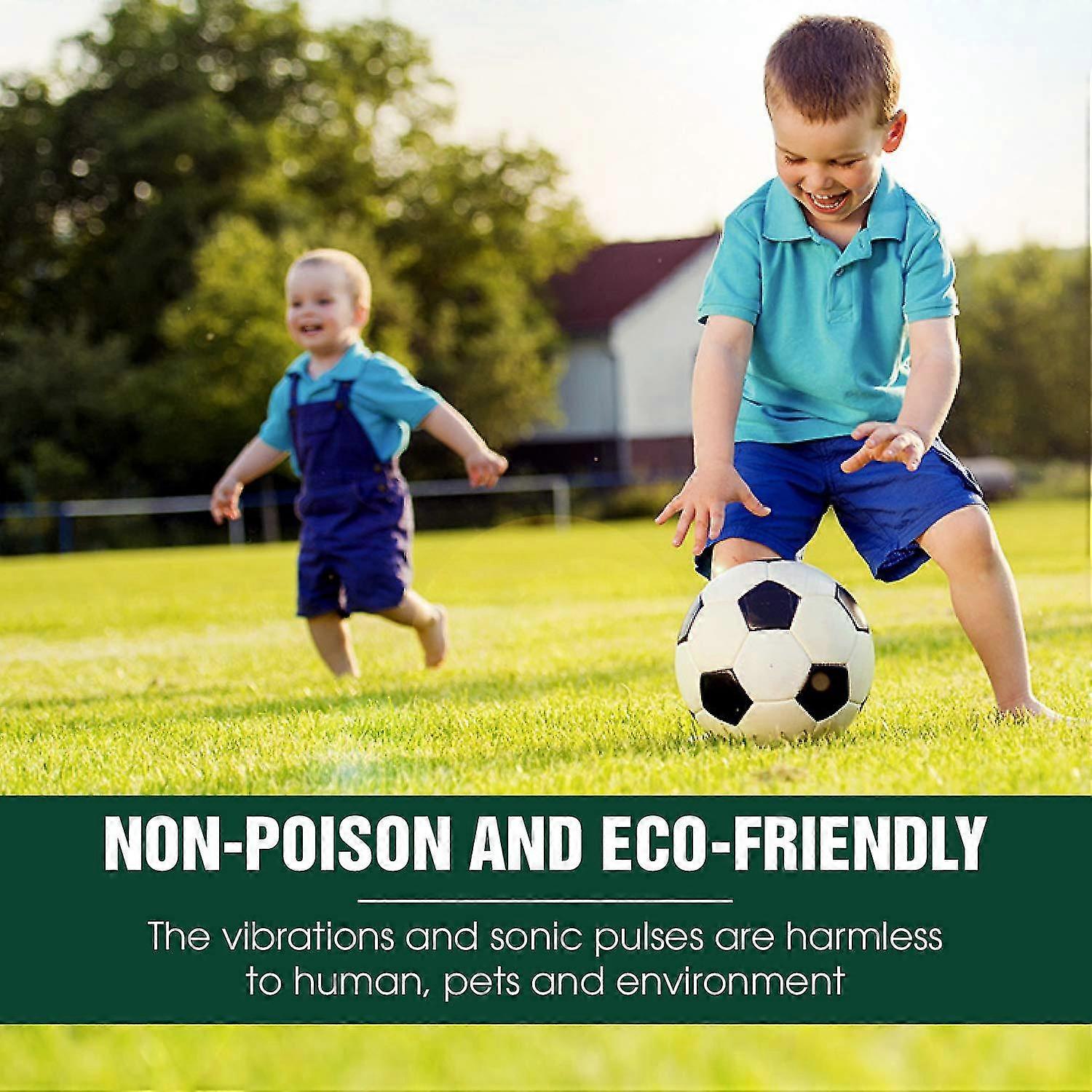 2 Pack Solar Mole Repellent - Snake Repellent - Weatherproof for Mole ...