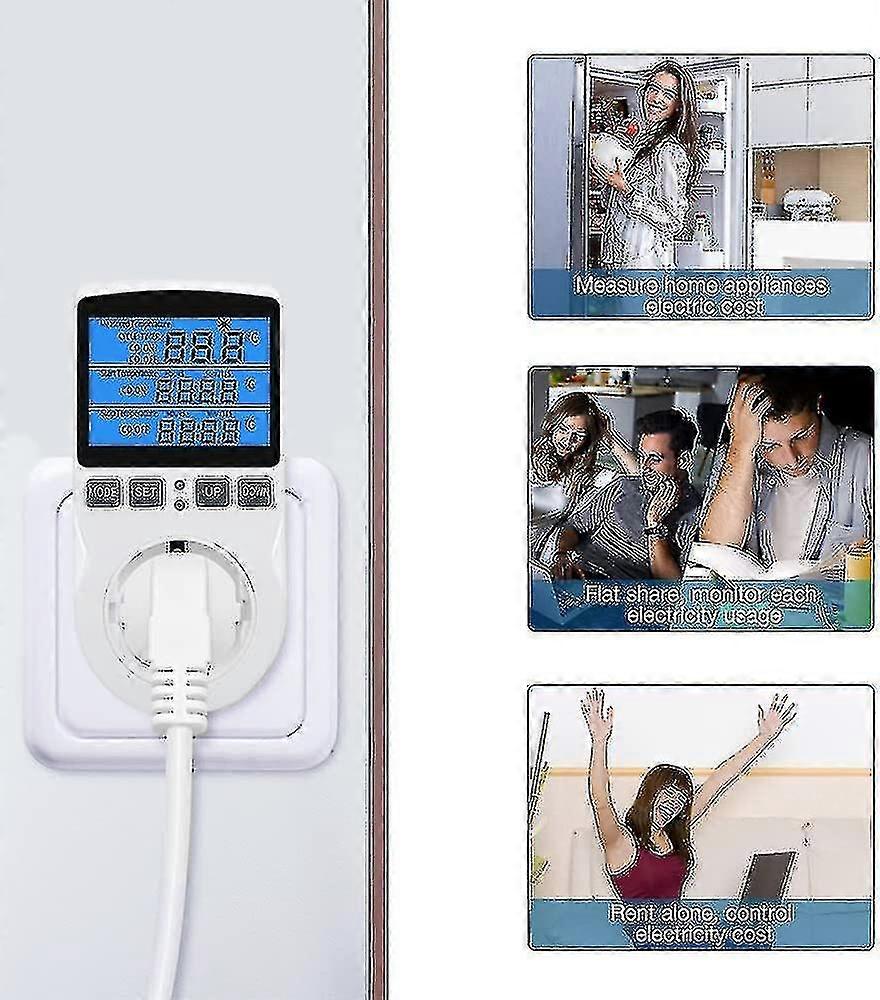 Digital Thermostat Socket Temperature Controller 230v With Sensor Lcd Screen Temperature