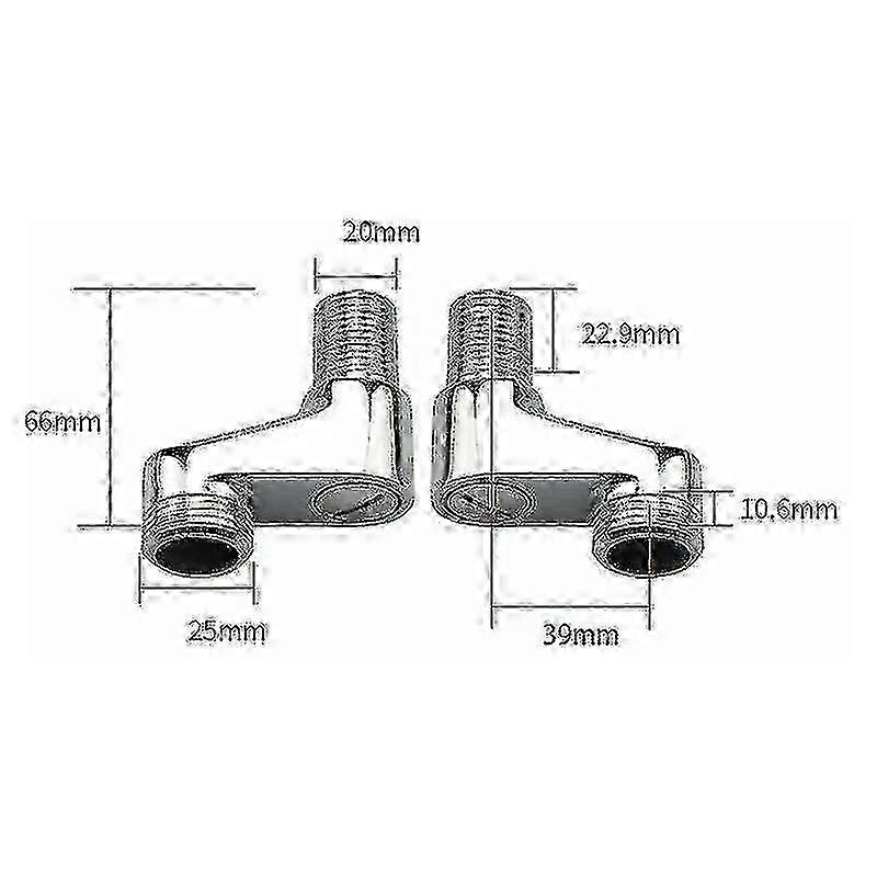 2 Pack Bathtub Faucet Adapter, Adjustable Swing Arm, 25mm, 20mm, Shower ...