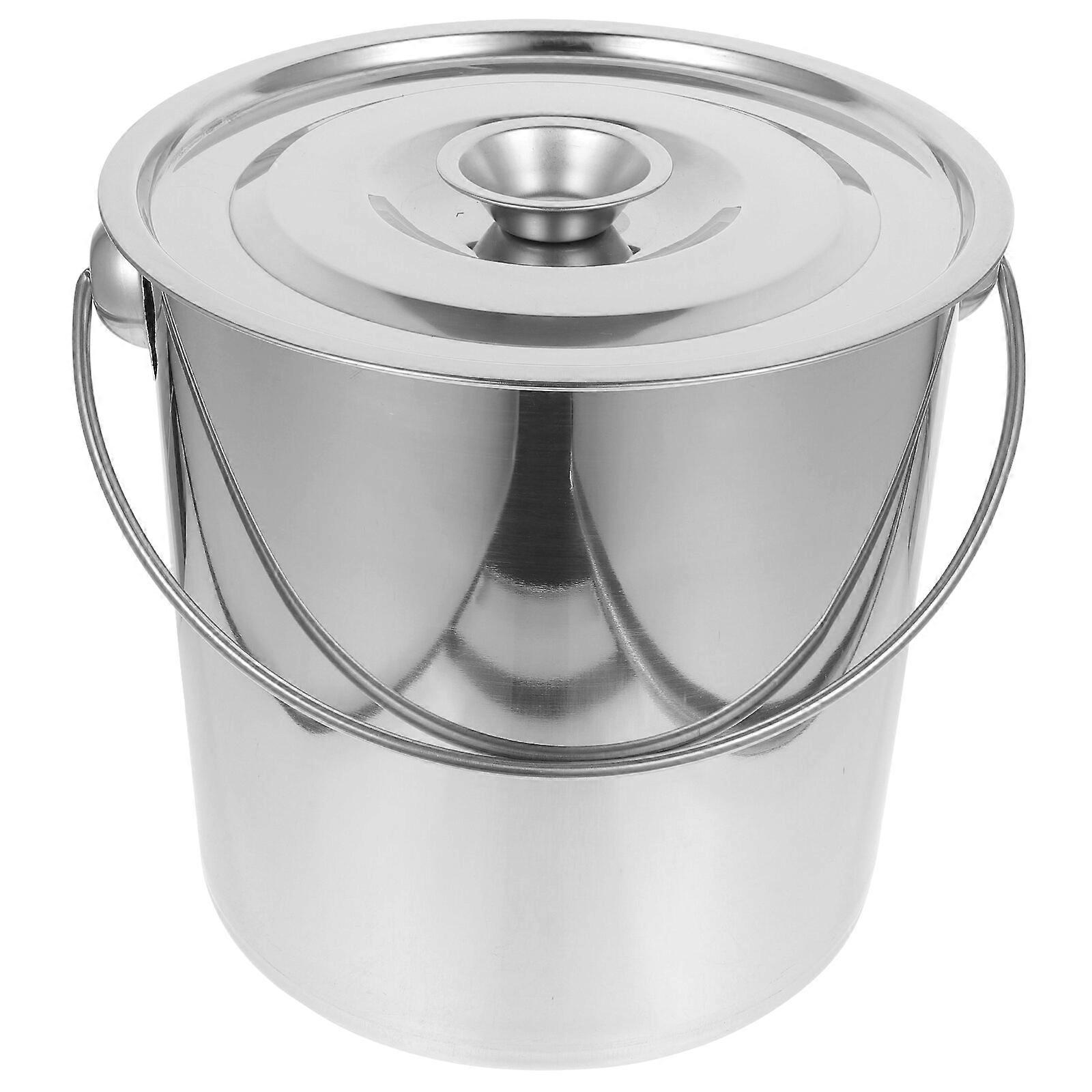 Ash Bucket with Lid Fireplace Metal Bucket with Lid Charcoal Bucket Ash ...