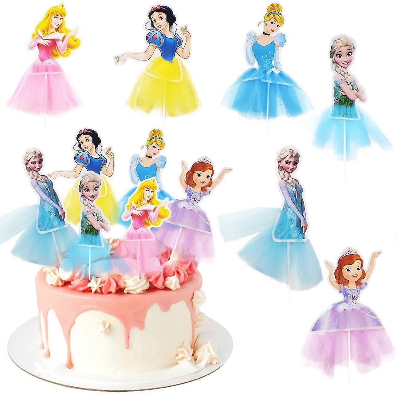 Princess Cake Toppers Party Supplies Princess Cupcake Toppers, Princess ...