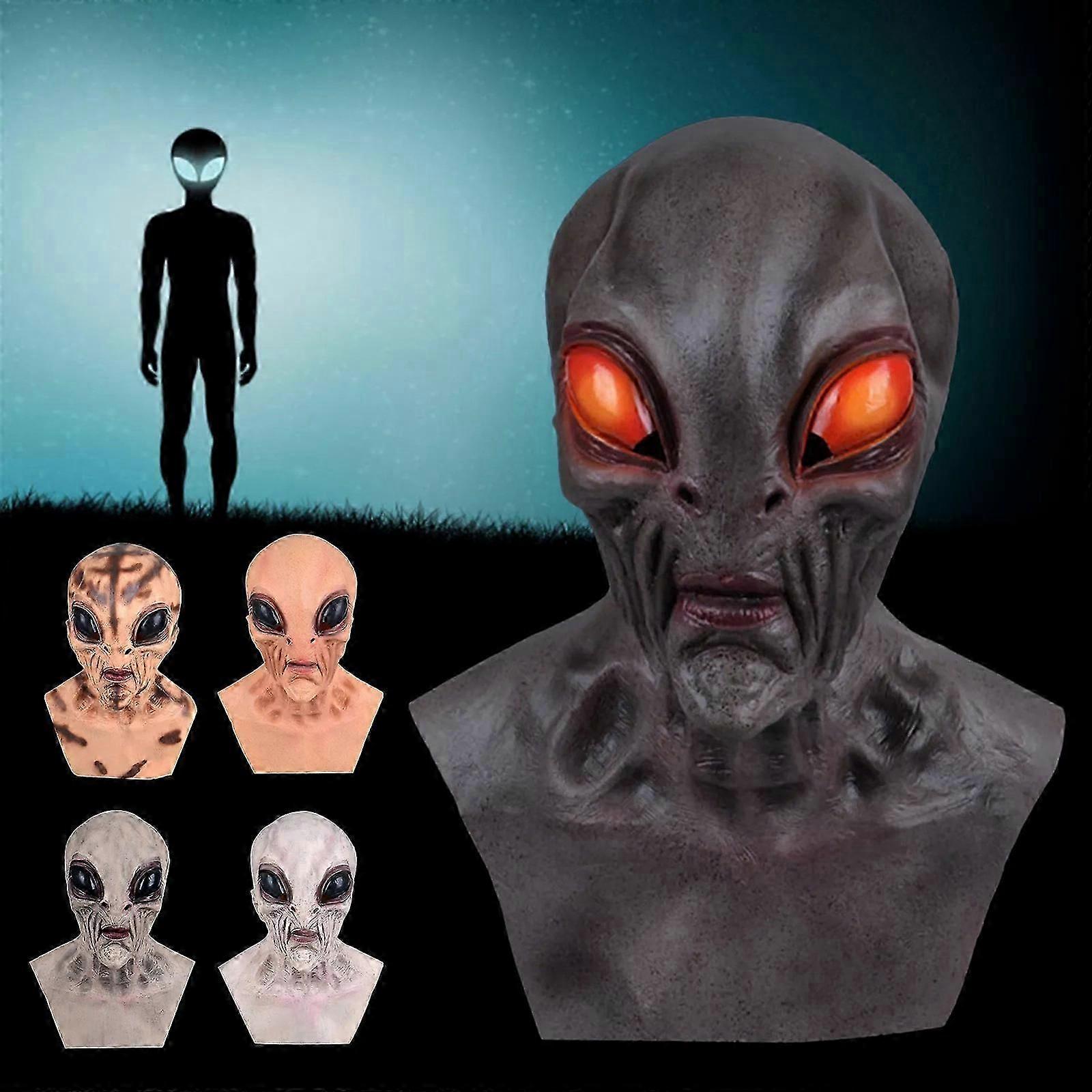 Adult HallowEen DIY Alien Mask Horror Cosplay Costume Party Latex Full ...