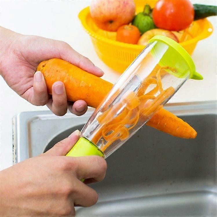 Multifunctional storage scraper with storage cylinder peeler melon and ...