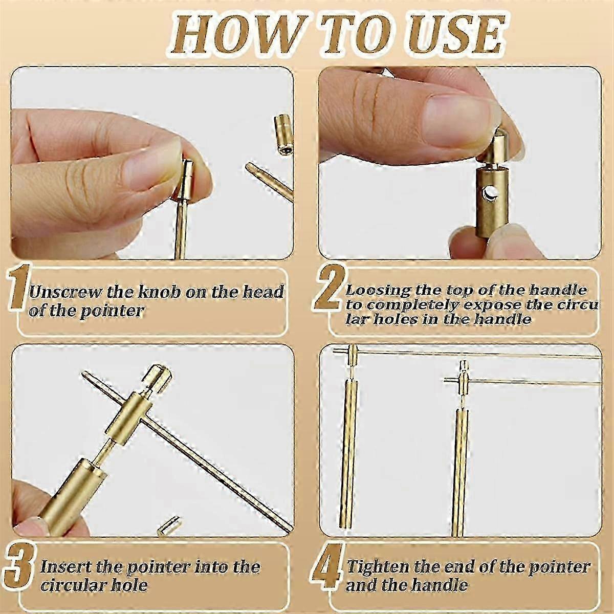 Dowsing Rods Copper 1 Pair Smooth Rotation Divining Rods Solid Copper ...