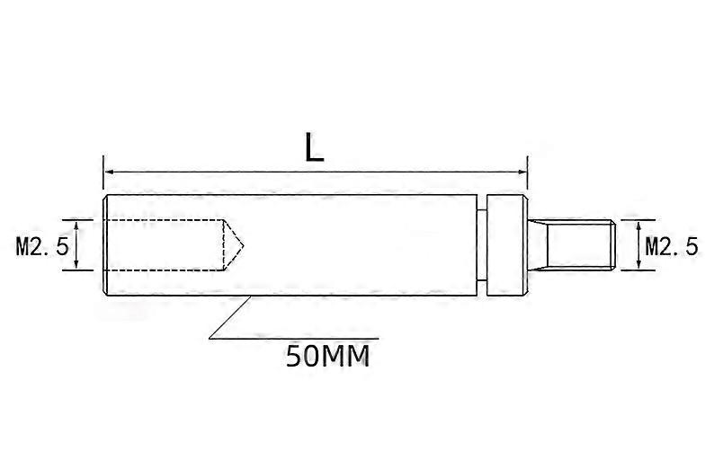 Dial Gauge DTI Extension Probe 3pc Kit Extra Long 2" 4" 6" Plunge Test ...