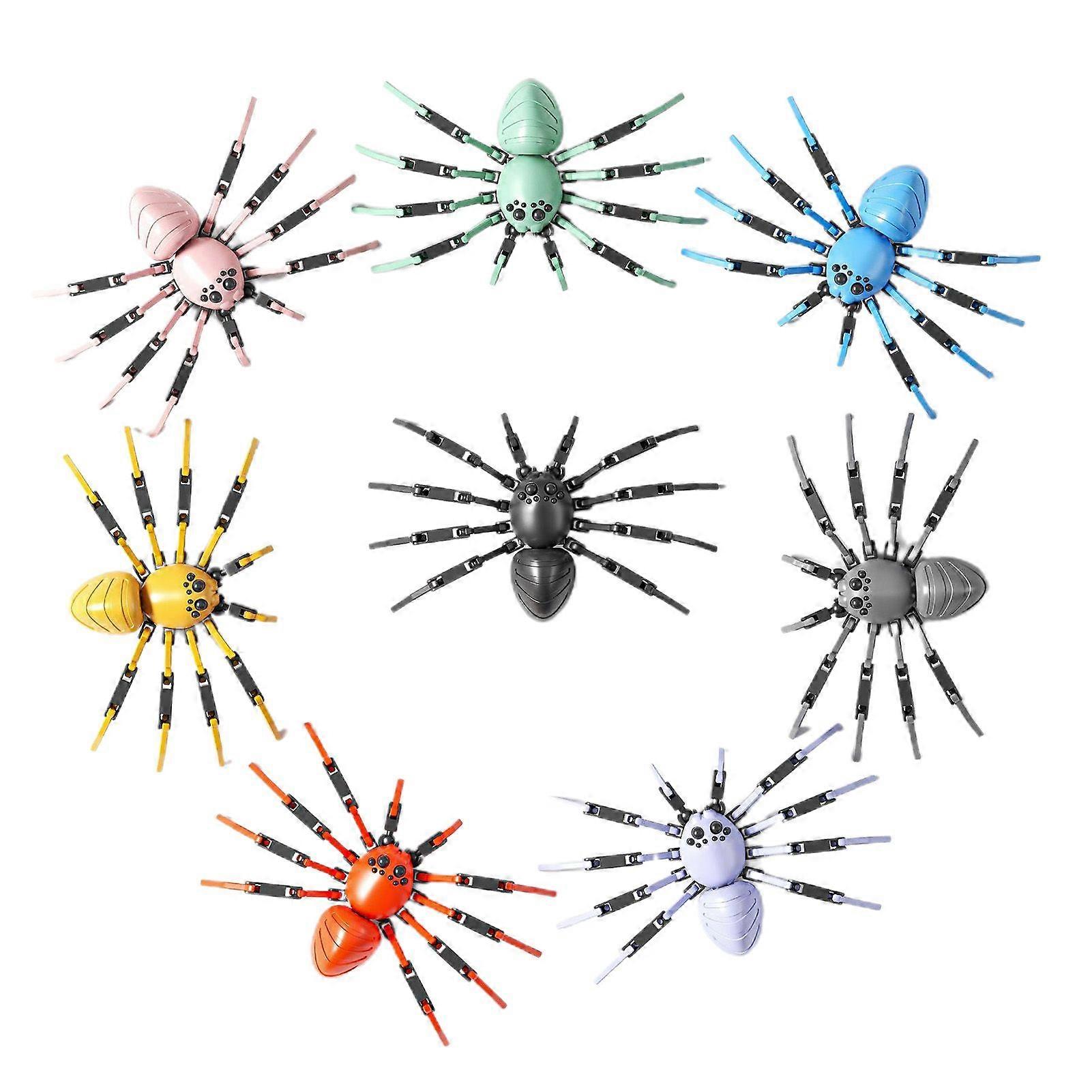 3D Colorful Giant Spider Figurine Movable Joints Spider Model Realistic ...