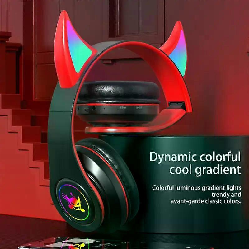 Devil Headphone with Mic for Kids Child Cute Stereo Bass Music FM ...